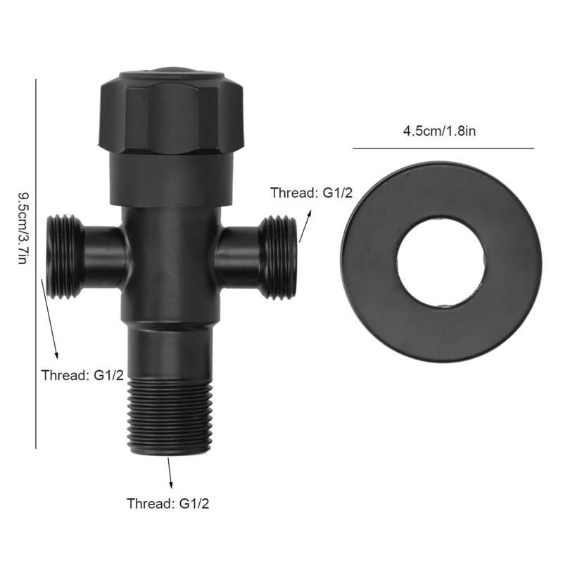 G1/2 Household Angle Valve 1 Inlet 2 Outlets 304 S... – Vicedeal