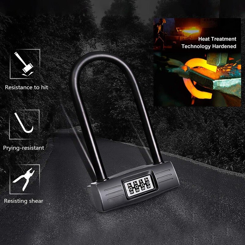 Bike Lock Bike U Lock Bike Locks Anti Theft with S... – Grandado