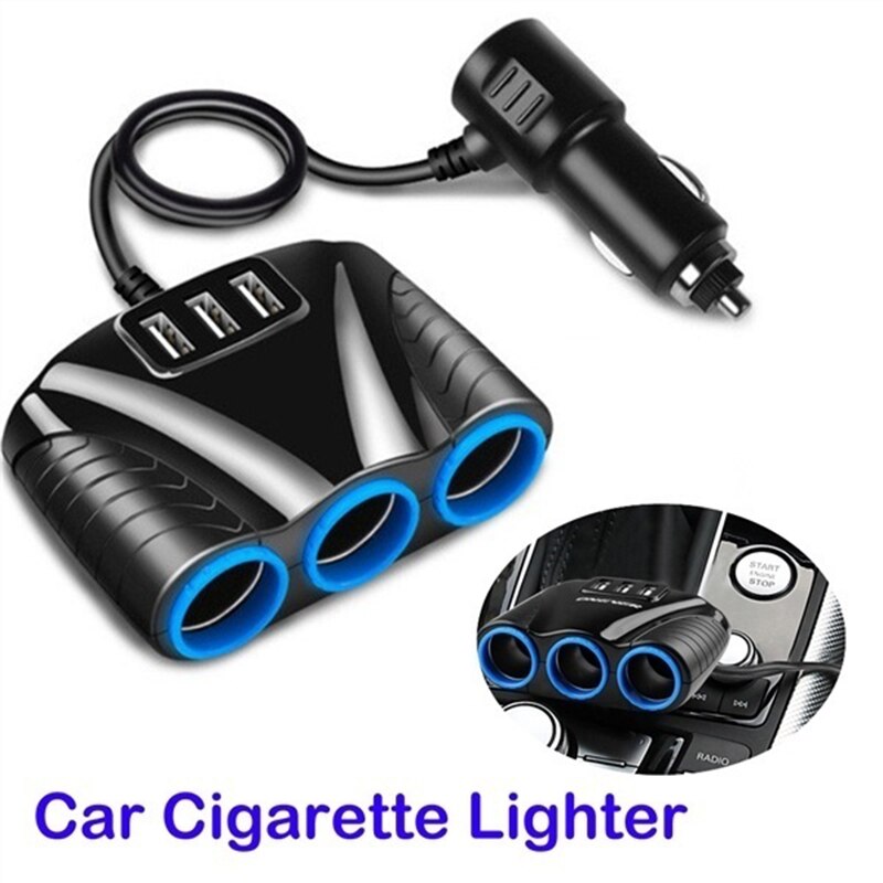 3USB Port Cigarette Lighter Adapter 120W 12V/24V P... – Vicedeal
