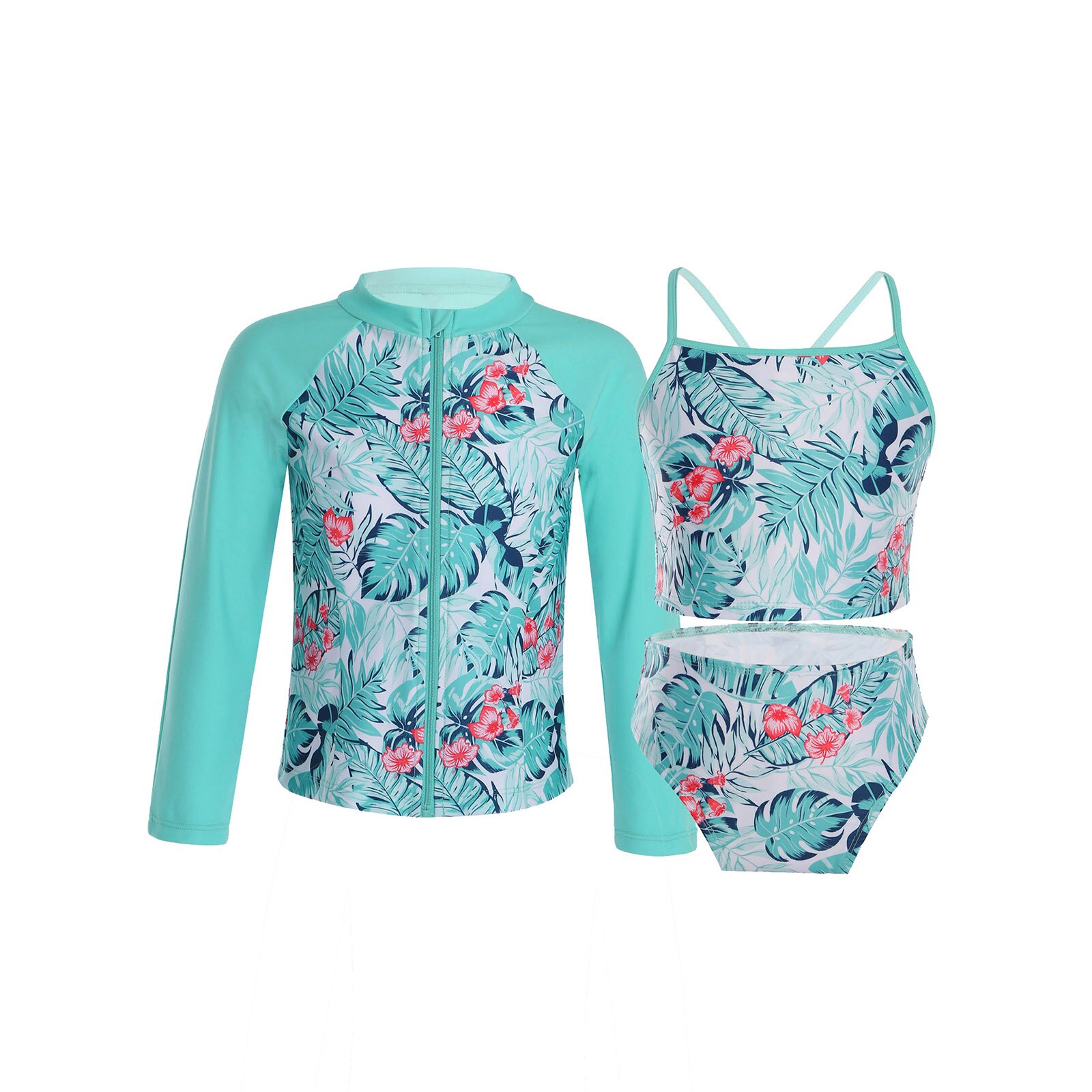 3Pcs Swimming Outfits Kids Girls Swimsuit Straps S... – Grandado