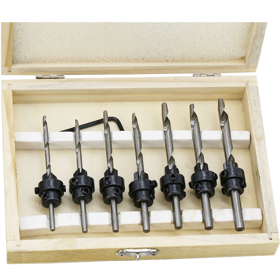 7 stks Countersink Boor Houtbewerking Boor Set Bor... – Vicedeal