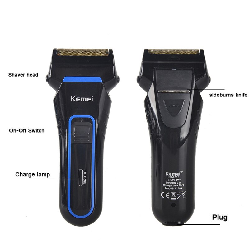 Kemei 2 Blades Electric Razor Electric Shavers for... – Vicedeal