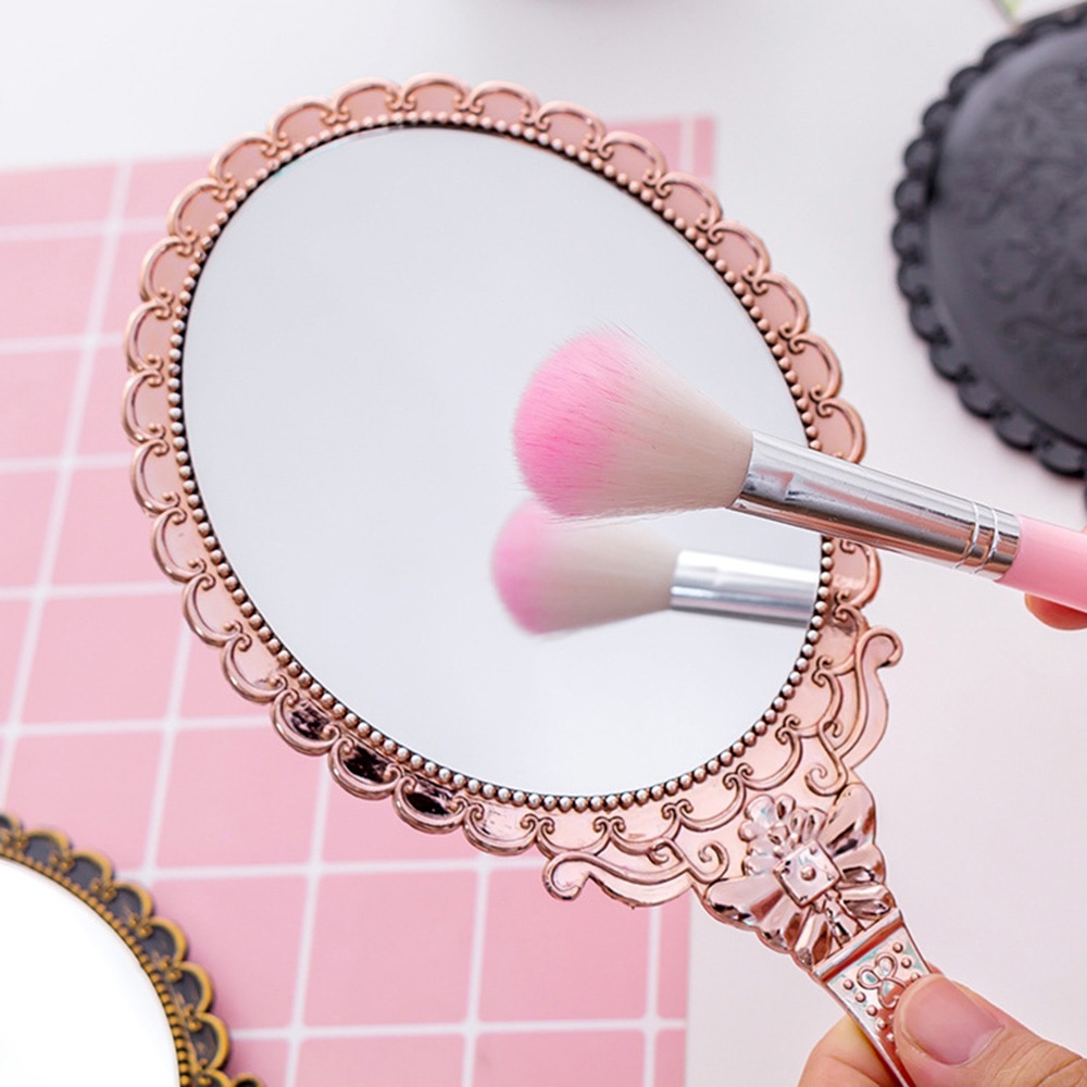 Portable Vintage Cosmetic Makeup Mirror Hand Hold ... – Grandado
