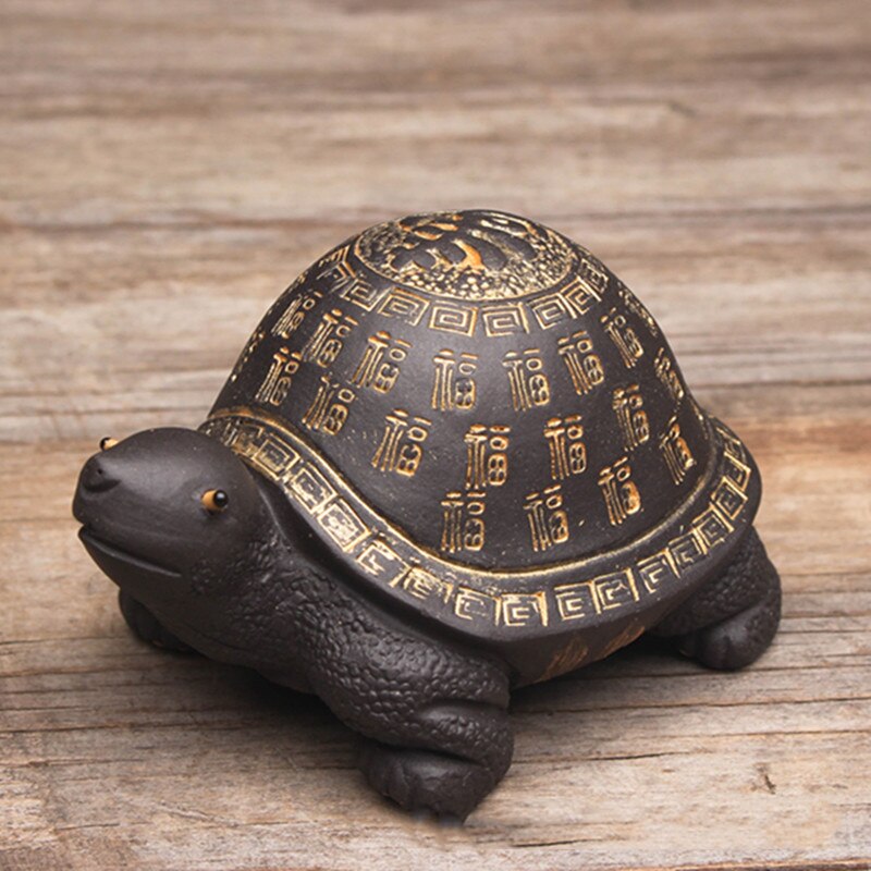 Chinese style purple sand longevity Baifu tortoise... – Vicedeal