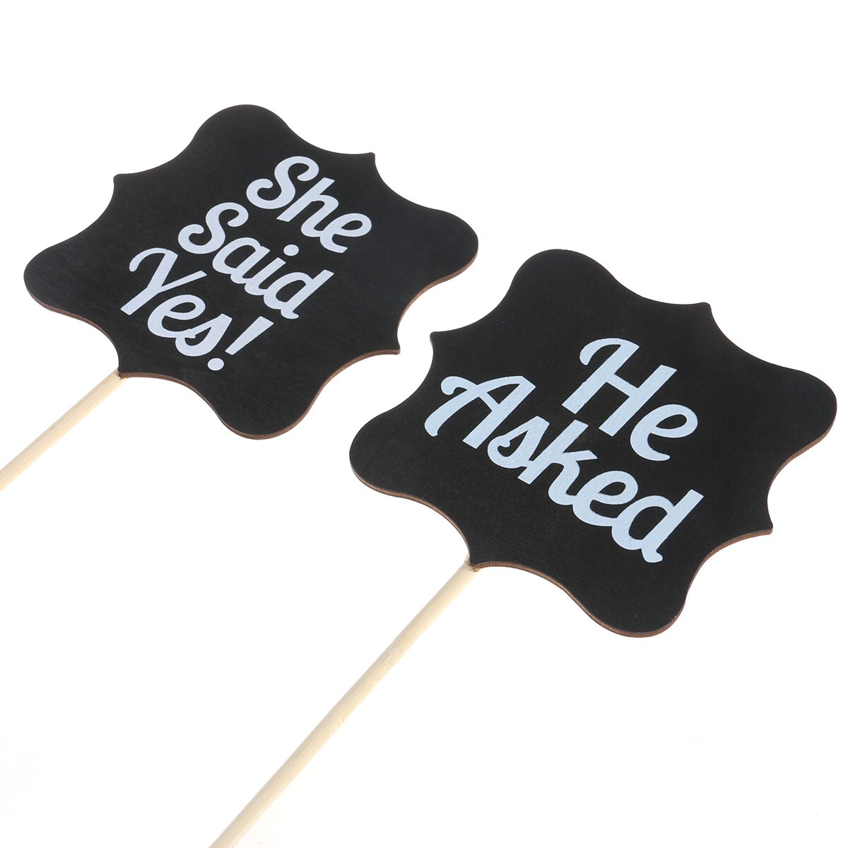 Wooden Wedding Signs Asked She Said Yes Photo Prop... – Vicedeal