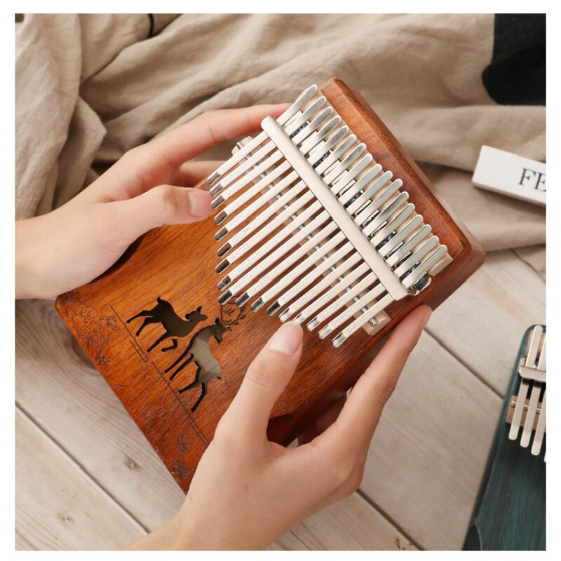 17 Keys Kalimba Thumb Piano Wood Mahogany Mbira Bo... – Grandado