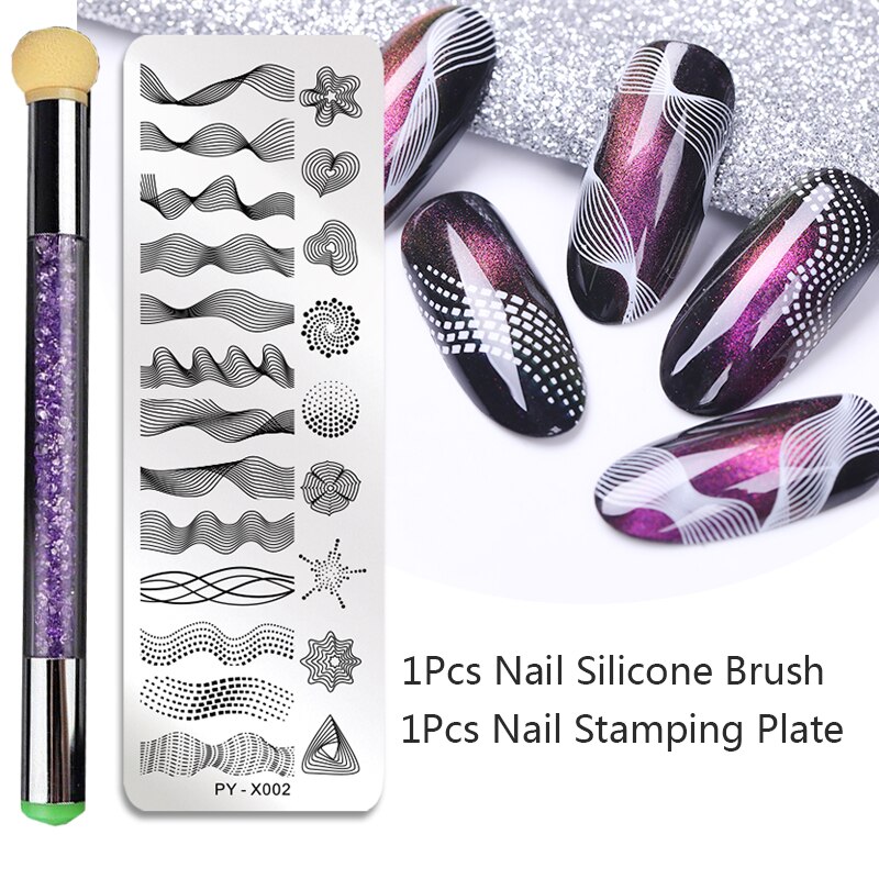 2Pcs/set PICT YOU Nail Stamping Plates Set Silicon... – Vicedeal
