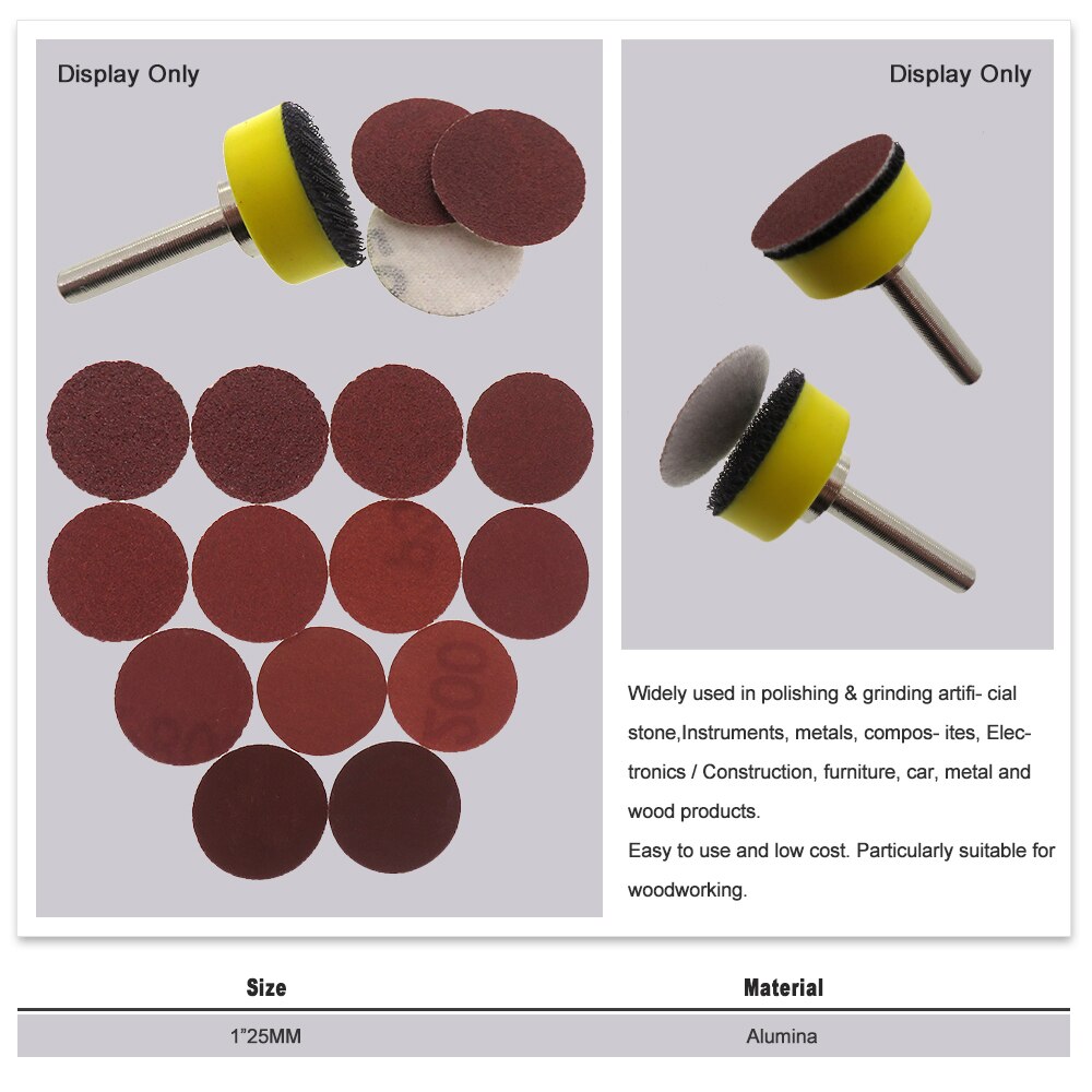 100 Pcs 1 Inch/25mm Sanding Discs 60-2000 Grit Rou... – Grandado