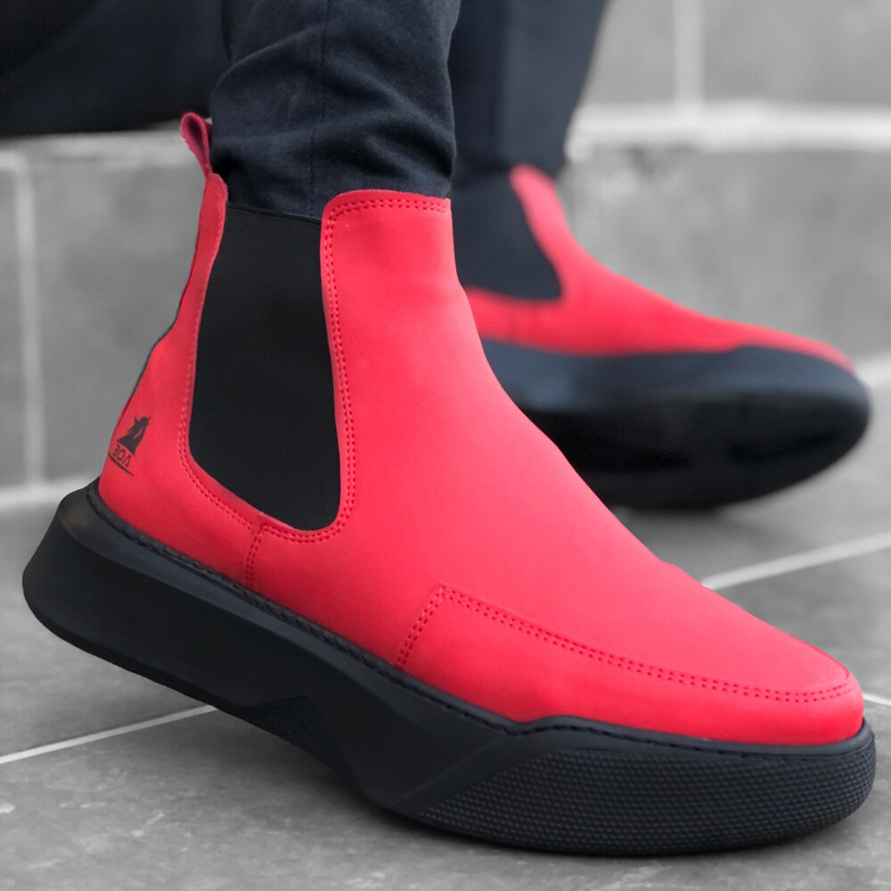 BA0150 Step-in Band Men Red Sole High Sports Boots... – Grandado