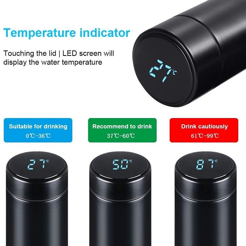Smart Cup Rvs Led Digitale Smart Vacuüm Cup Thermo... – Vicedeal