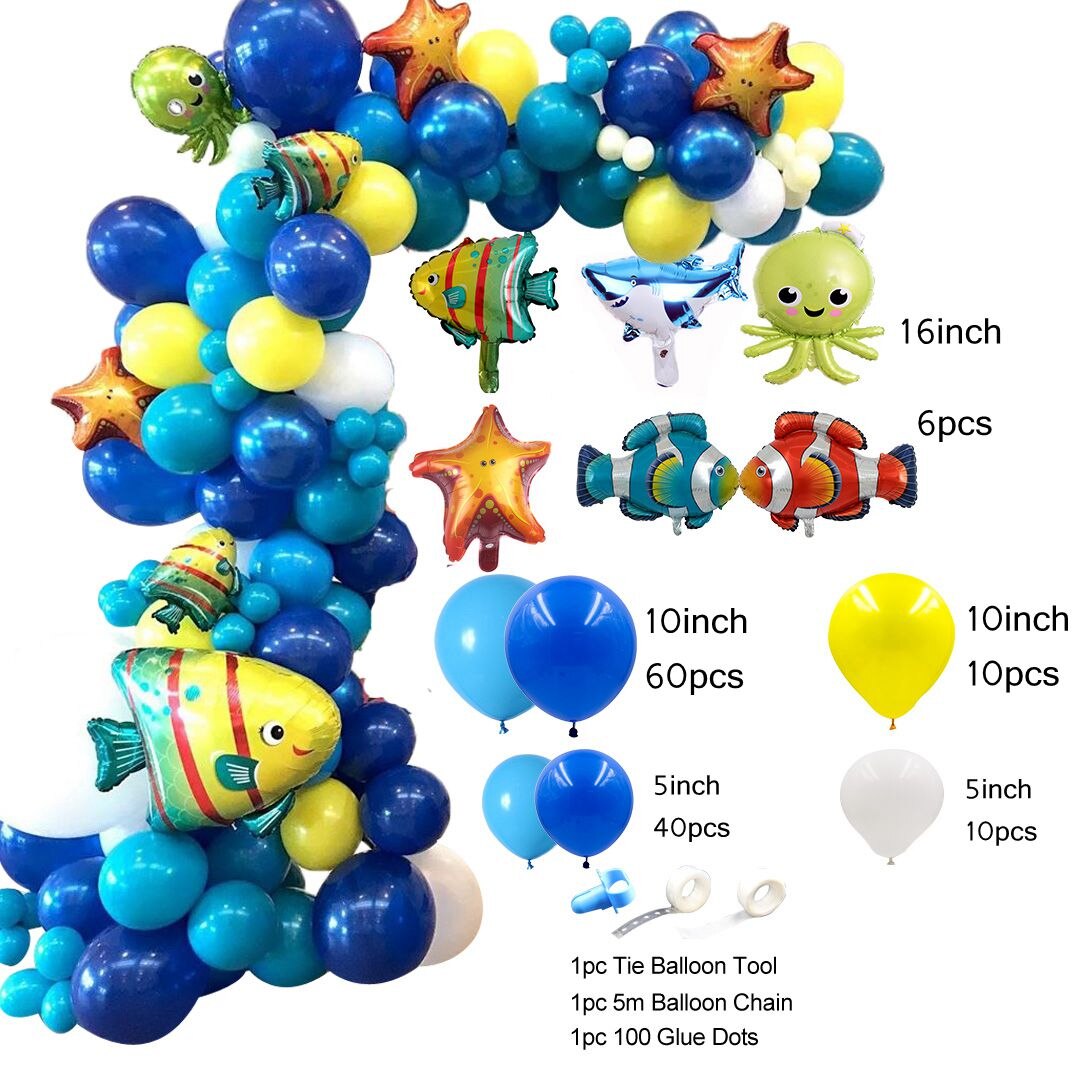 Kit de globos con temática Oceánica para niños, ju... – Grandado