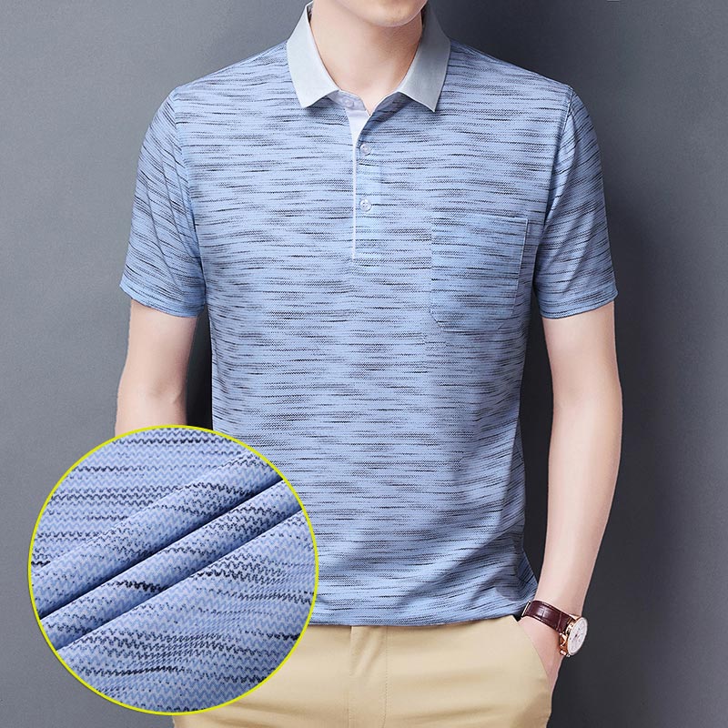 2022 brand striped polo shirts for men shirt short... – Grandado