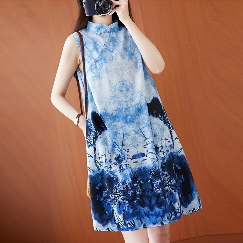 Chinese Style Vintage Women Dress Cheongsam Dress ... – Grandado