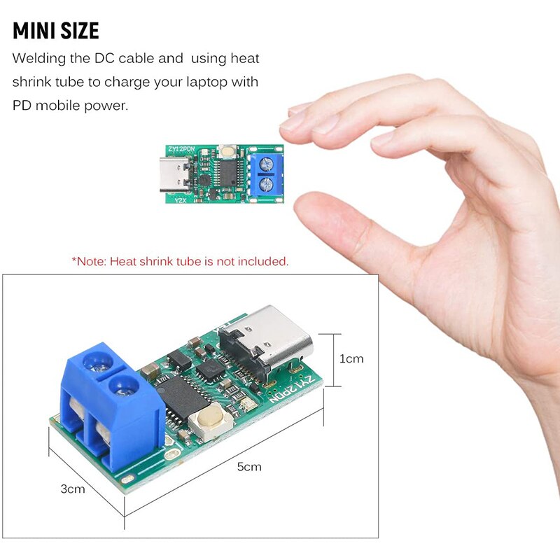 USB-C PD2.0/3,0 zu DC Konverter Energie liefern Mo... – Grandado