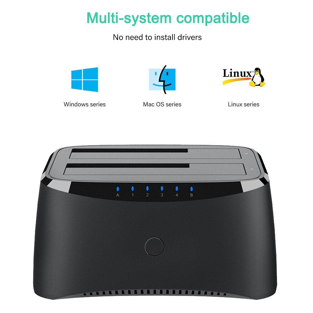 Wavlink Dual Bay USB3.0 Externe Harde Schijf Behui... – Grandado