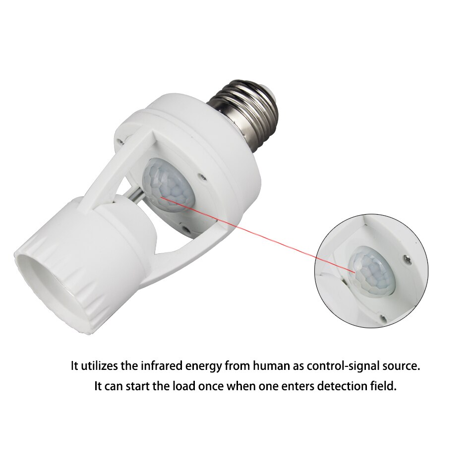 PIR Motion Sensor E27 LED lampe Basis Halter 220 V... – Vicedeal