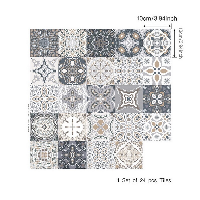 Arabic Retro Tile Stickers For Kitchen Bathroom PV... – Grandado