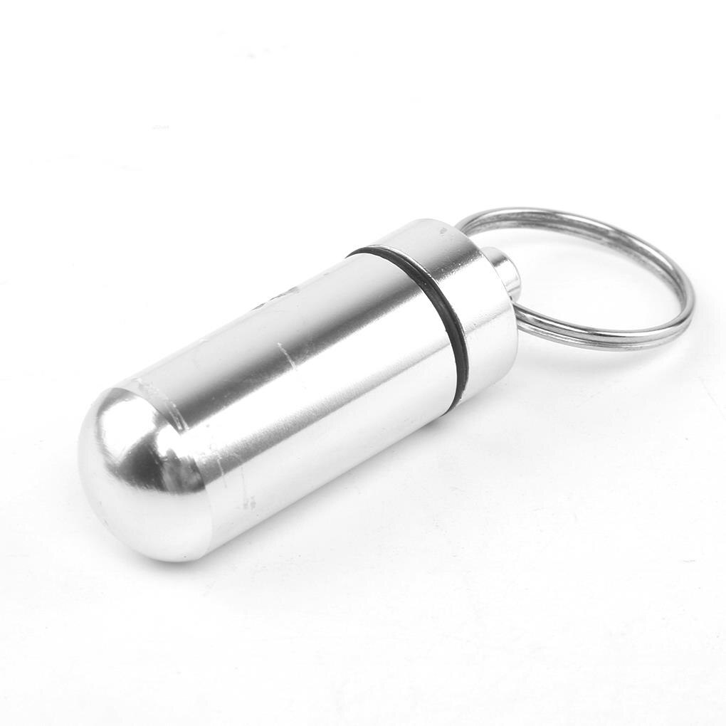 Key Chain Pill Bottle Box Aluminum Storage Case Pi... – Grandado