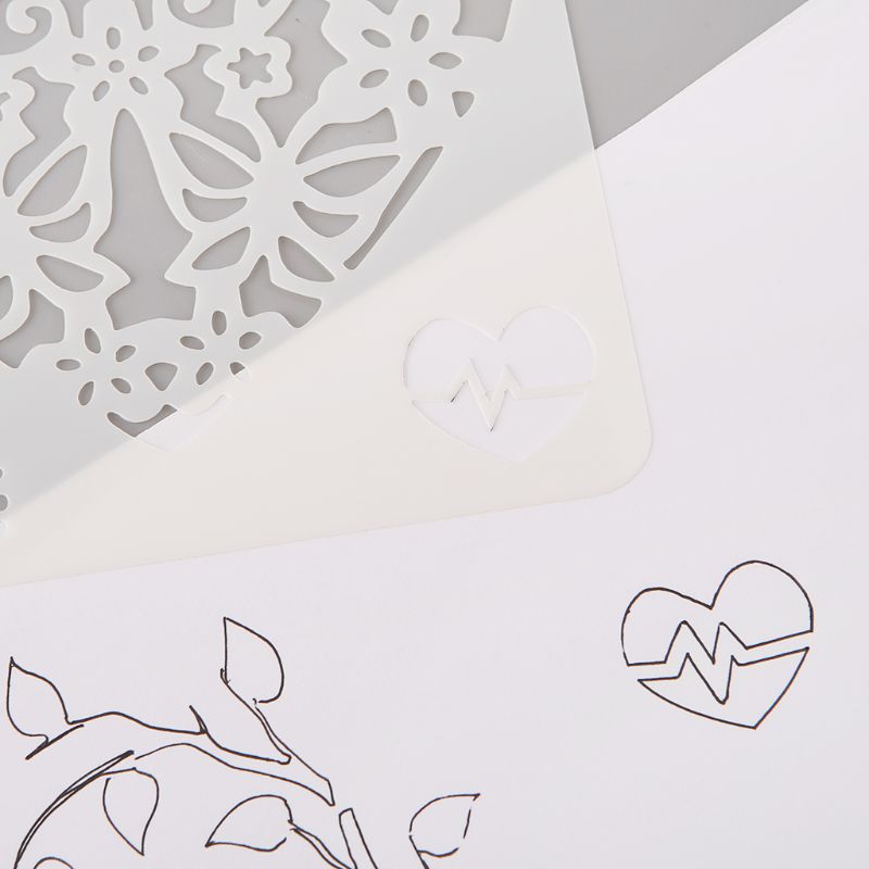 12Pcs Flower Heart Drawing Molds Plastic Children ... – Grandado