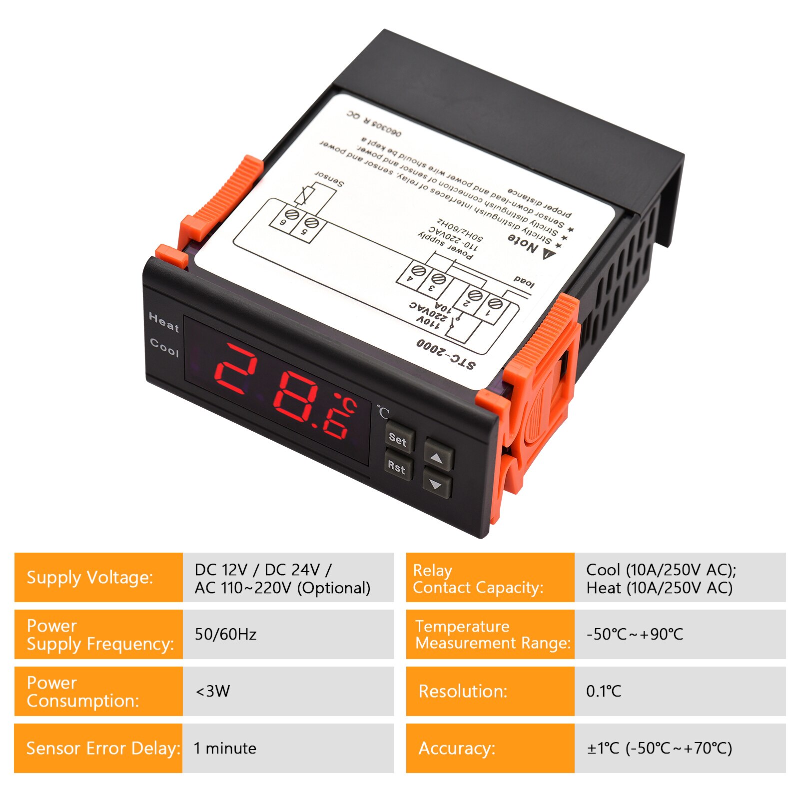 STC-1000 Digitale Temperatuur Controller Intellige... – Grandado