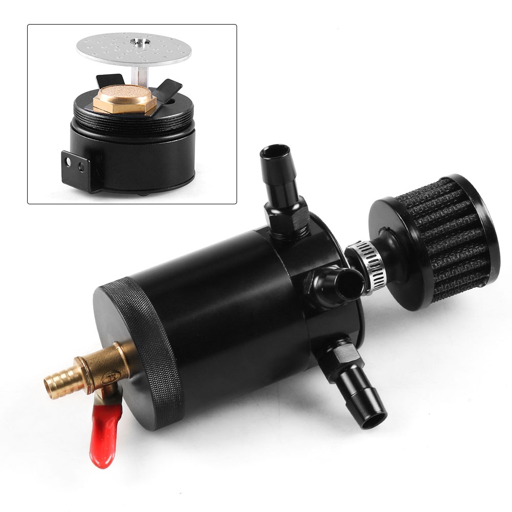 Universal 3-Port Compact Baffled Oil Catch Can Tan... – Grandado