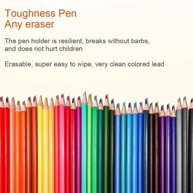 12/24/48 Color Pencil Set Cute Erasable Pencil Chi... – Vicedeal
