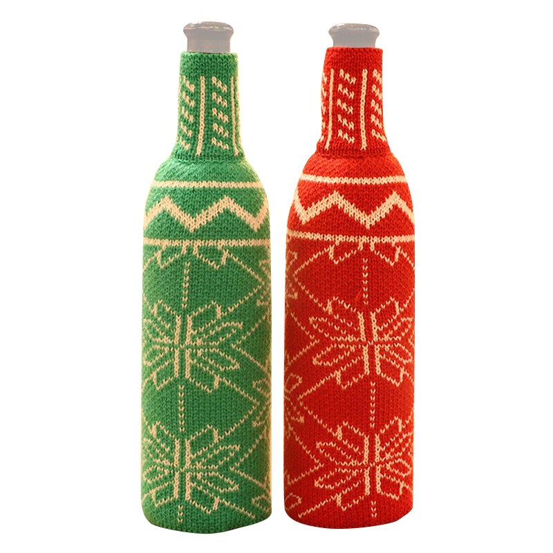 Christmas Wine Bottle Covers Knitted Champagne Bot... – Vicedeal