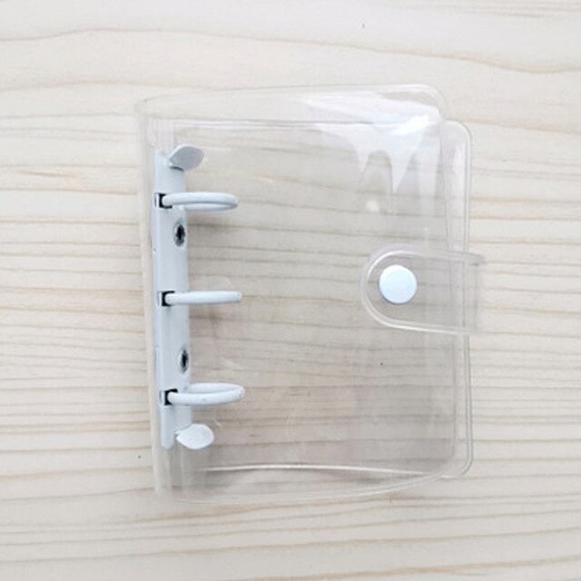 Cute 3 Ring Mini Loose-leaf Hand Book Transparent ... – Grandado