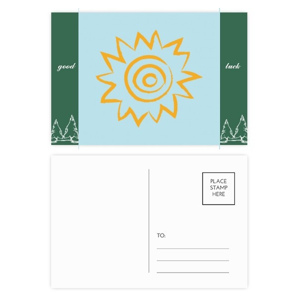 Yellow Sun Sunshine Hand Painting Good Luck Postca... – Grandado