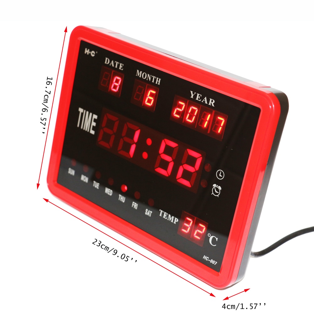 LED Digital Wall Clock Hourly Chime Desktop Watch ... – Vicedeal