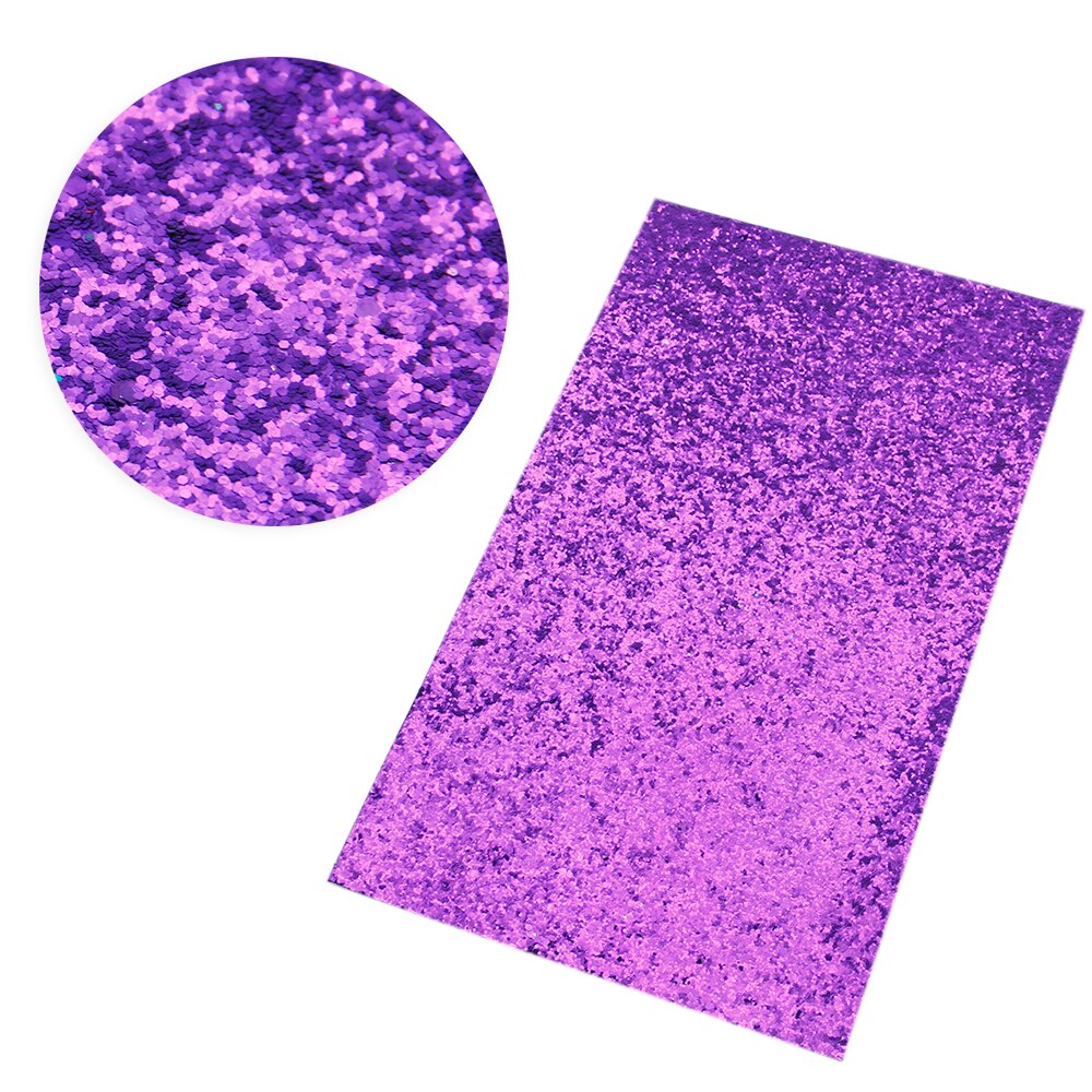 Shimmer Chunky Glitter Faux Leather Sheets Solid C... – Grandado