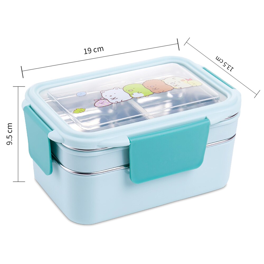 1200ml Lunch Box Double Layer Stainless Steel Bent... – Grandado