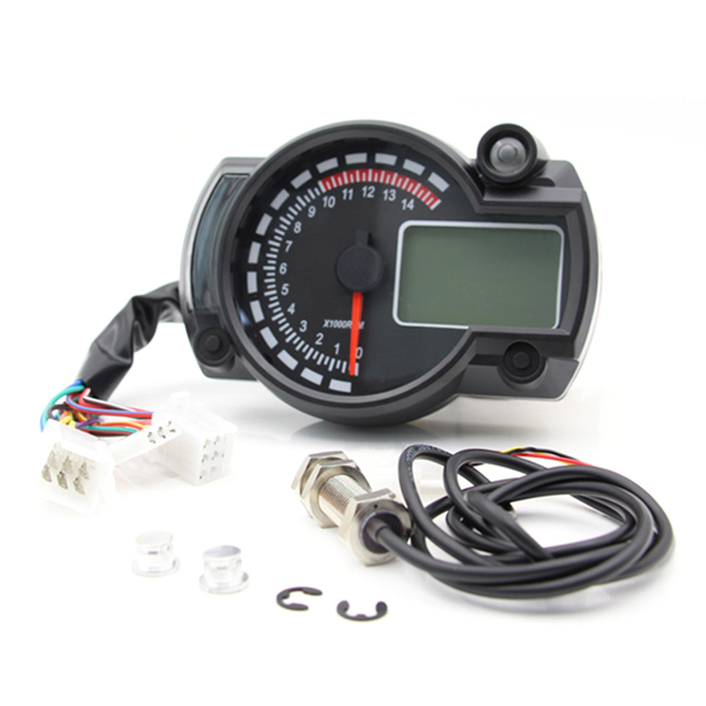 Motorrad Tacho 7 Farben LCD Digital Kilometerzähle... – Grandado