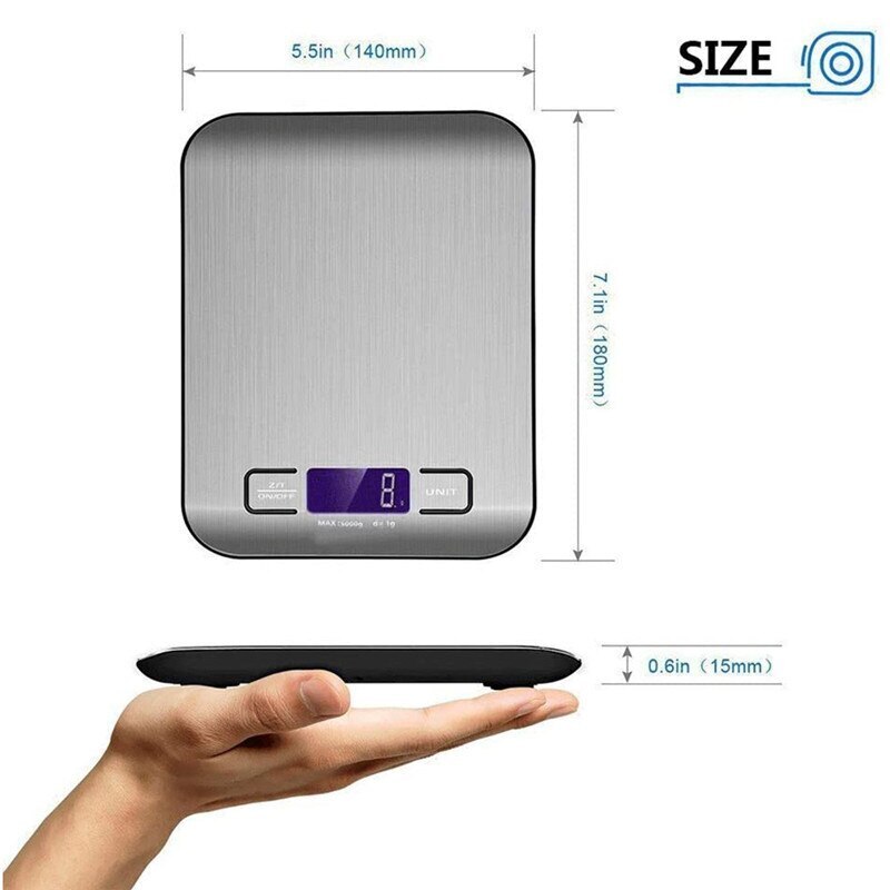 Kitchen Electronic Scale Food Diet Scale Without B... – Grandado