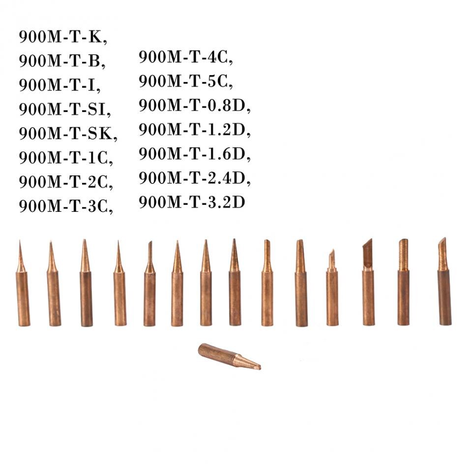 15pcs/set Soldering Tip Lead-free Copper 900M-T Ir... – Vicedeal
