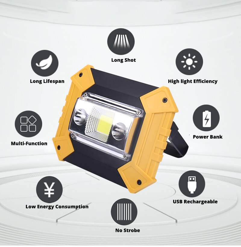 100W Floodlight Portable Lampe COB Camping Lamp Se... – Vicedeal