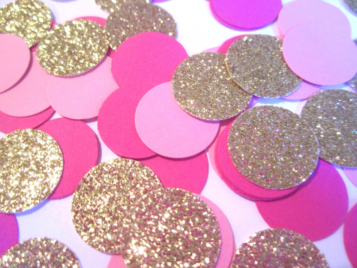 Pink and Gold Glitter Confetti Wedding Confetti Ci... – Vicedeal