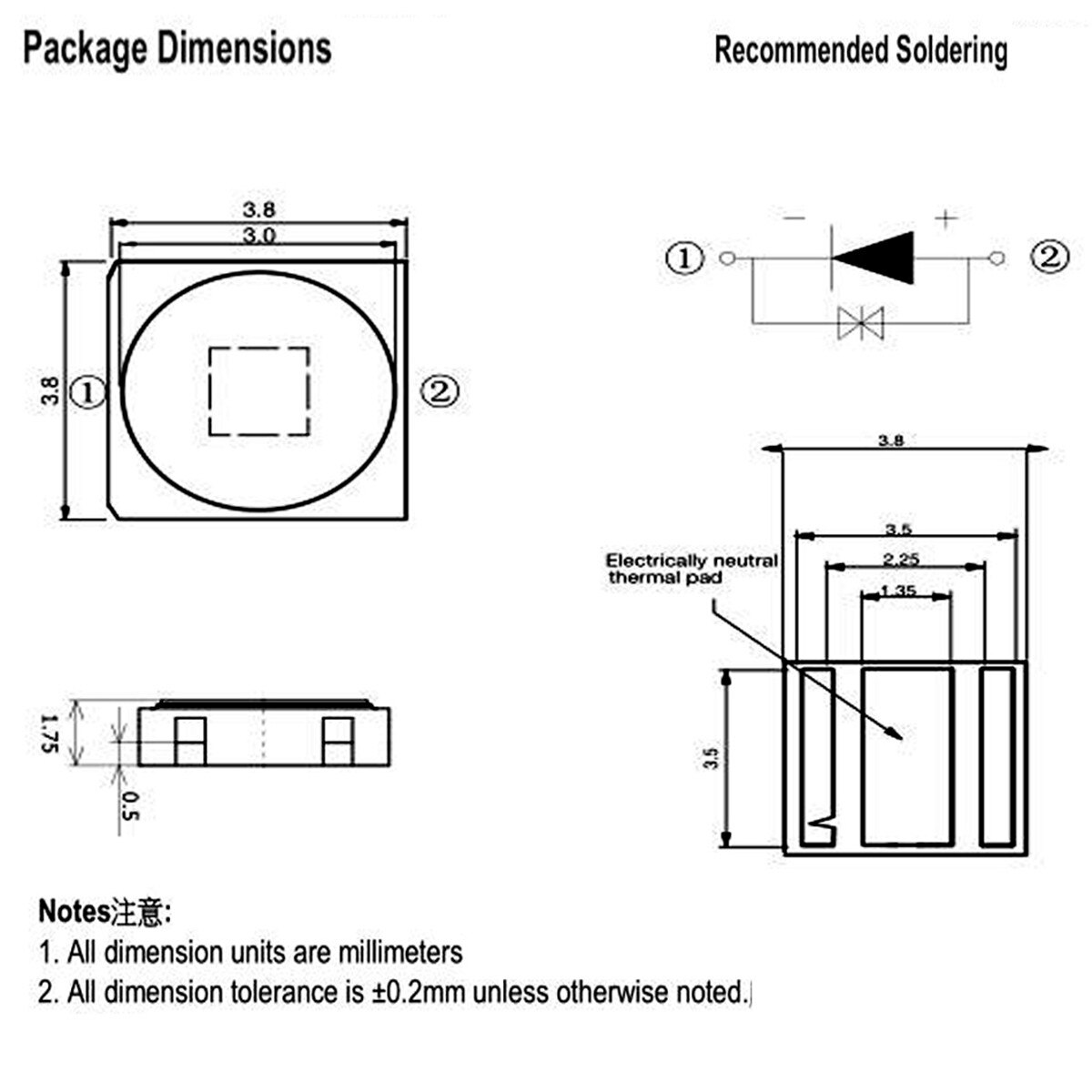 UVC LED SMD 0.1W 3535 265nm 280nm 310nm Ultra Viol... – Vicedeal