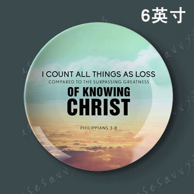 6-inch Bible prayer Nordic decorative plates hangi... – Grandado