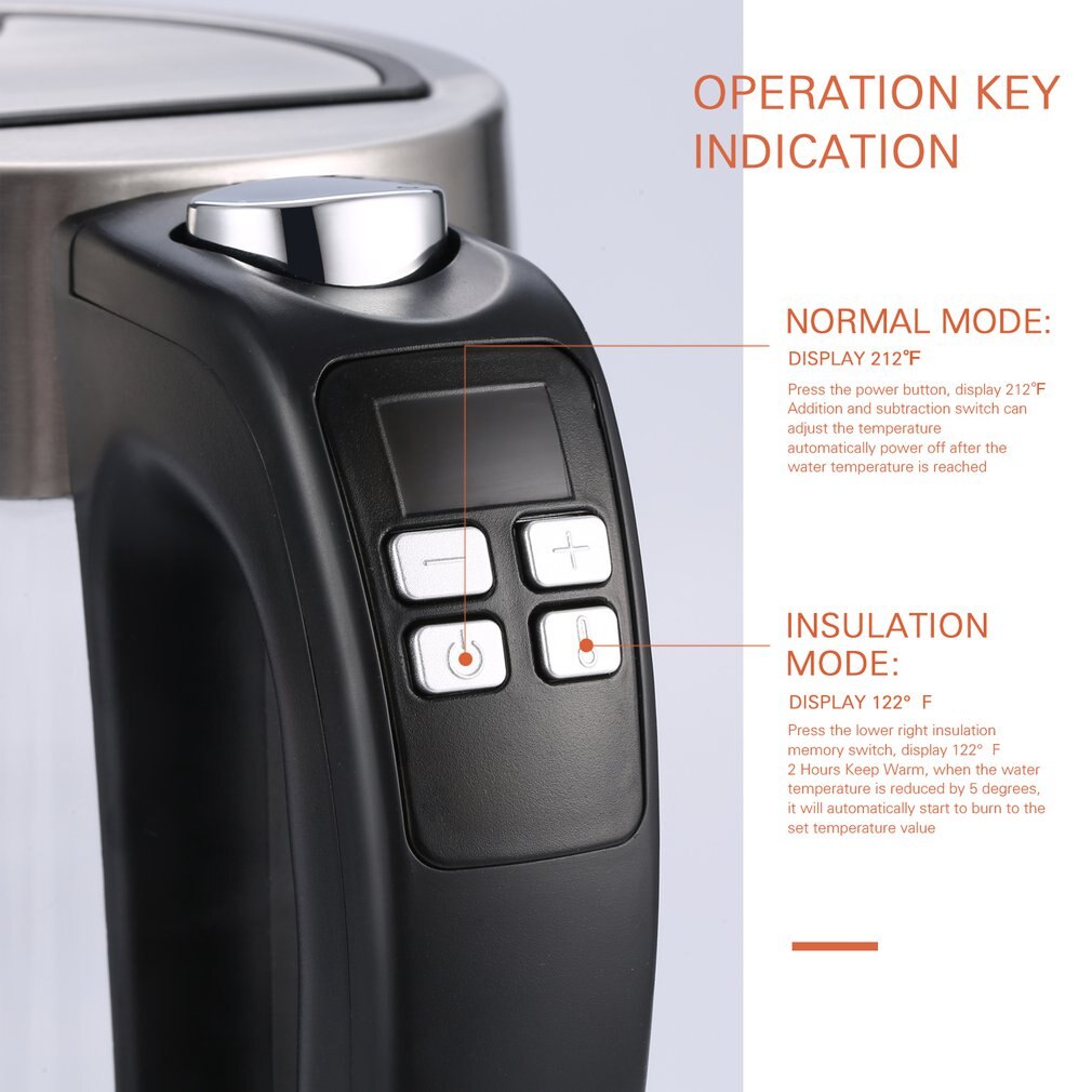 Preup Temperature Control Glass Electric Kettle 1.... – Vicedeal