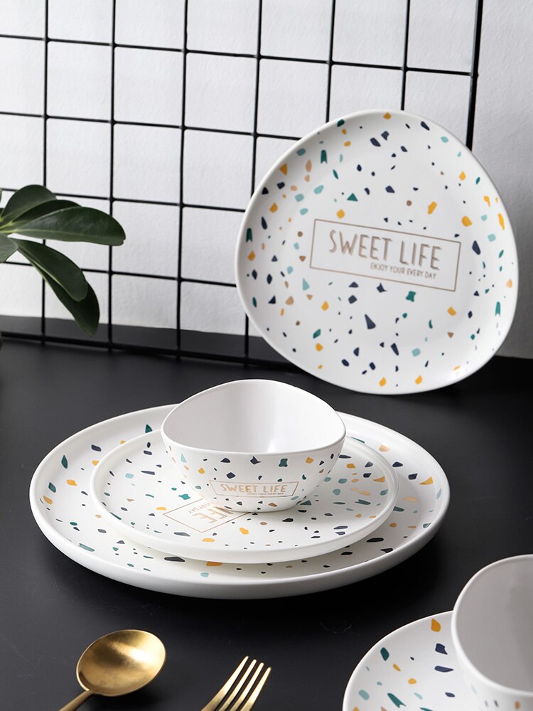 Luxury Serving Plates Set Kids Kitchen Modern Dinn... – Grandado