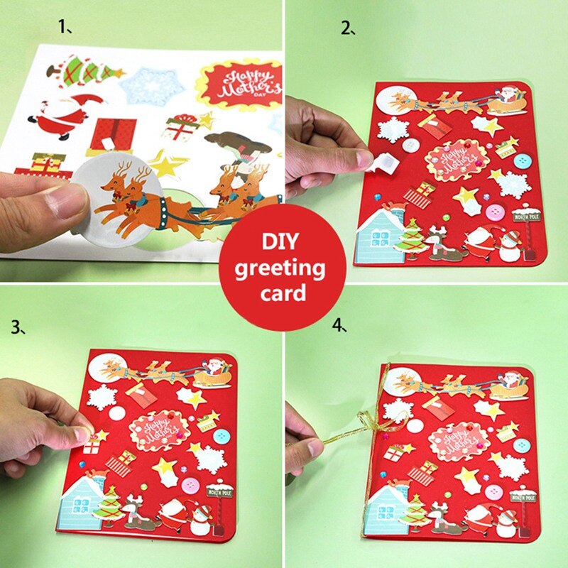 3pcs/set Of Christmas Diy Handmade Greeting Card, ... – Grandado