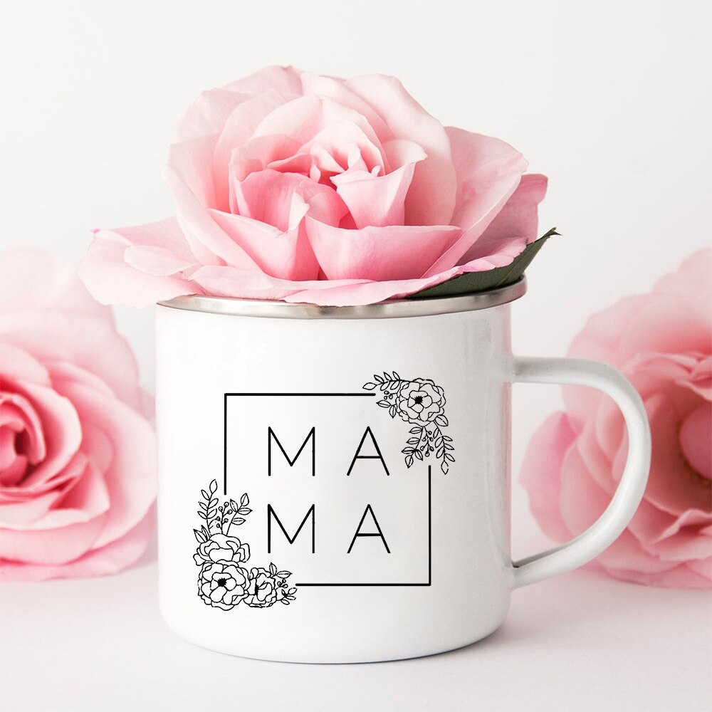Zeshoek Geometrie Bloemen Emaille Mokken Mom Life ... – Grandado