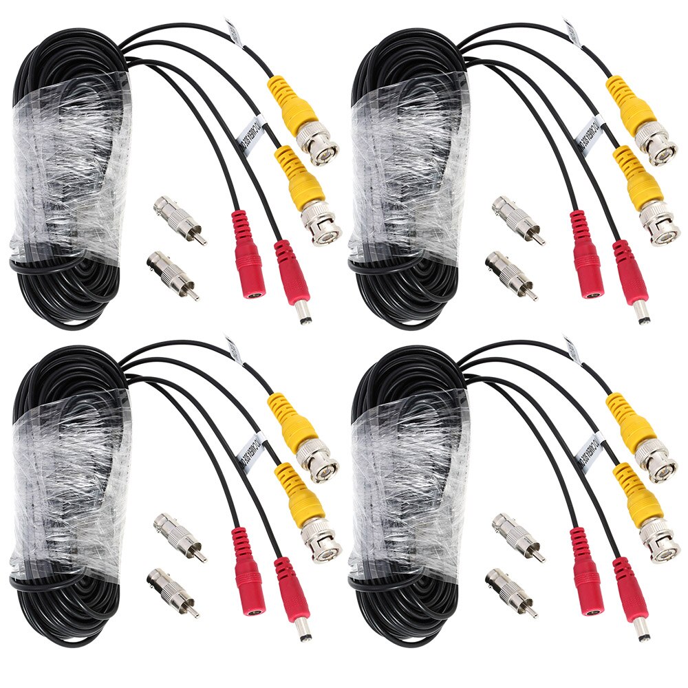 4pcs/lot 32ft 10M CCTV Cable BNC Video Power Siame... – Grandado