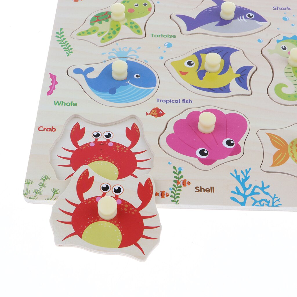 Wooden Peg Puzzles Educational and Learning Puzzle... – Vicedeal