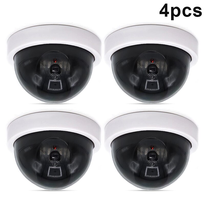 4 Pcs Dummy Security CCTV Dome Camera with Flashin... – Grandado