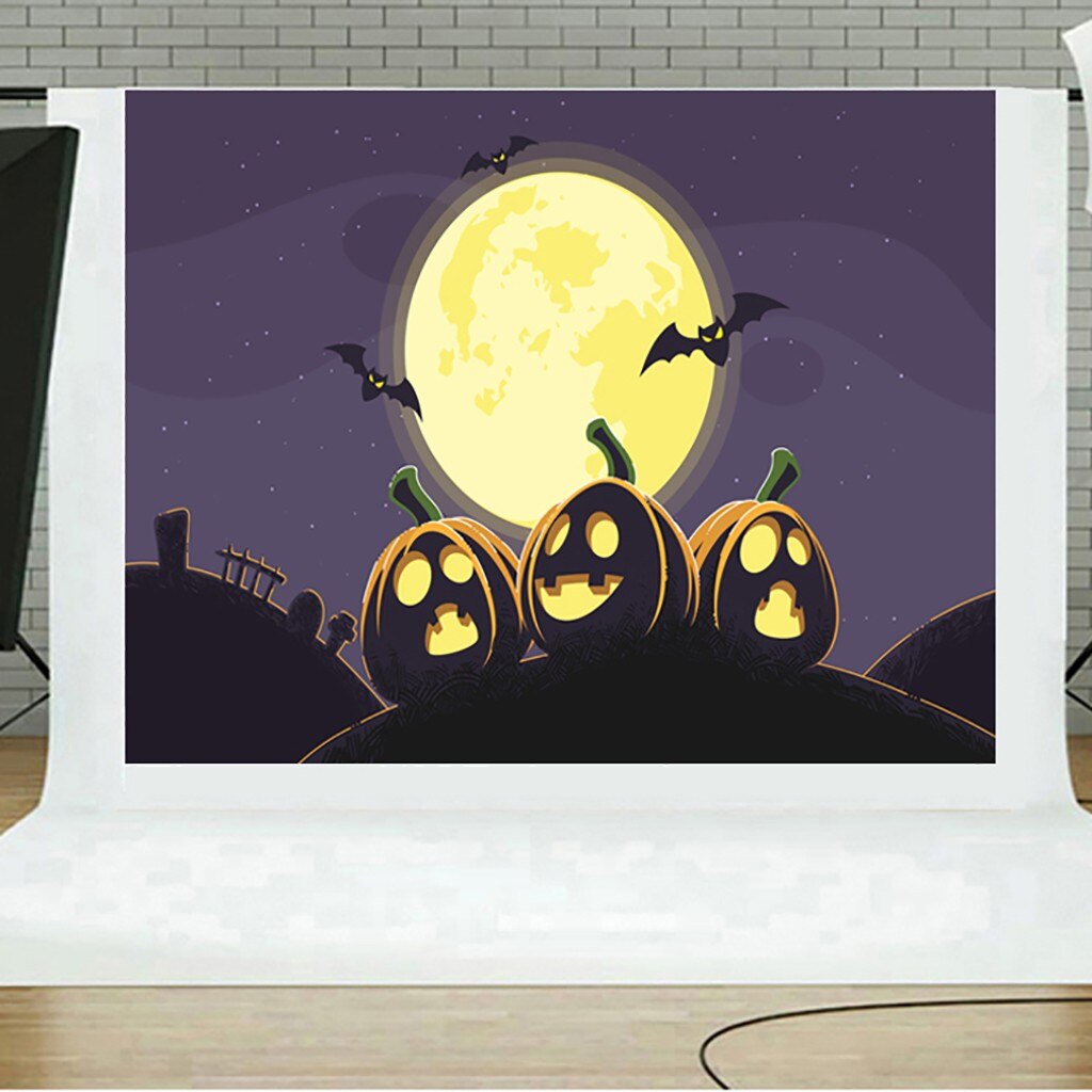 Halloween Achtergronden Pompoen Vinyl 5x3 FT Lanta... – Grandado