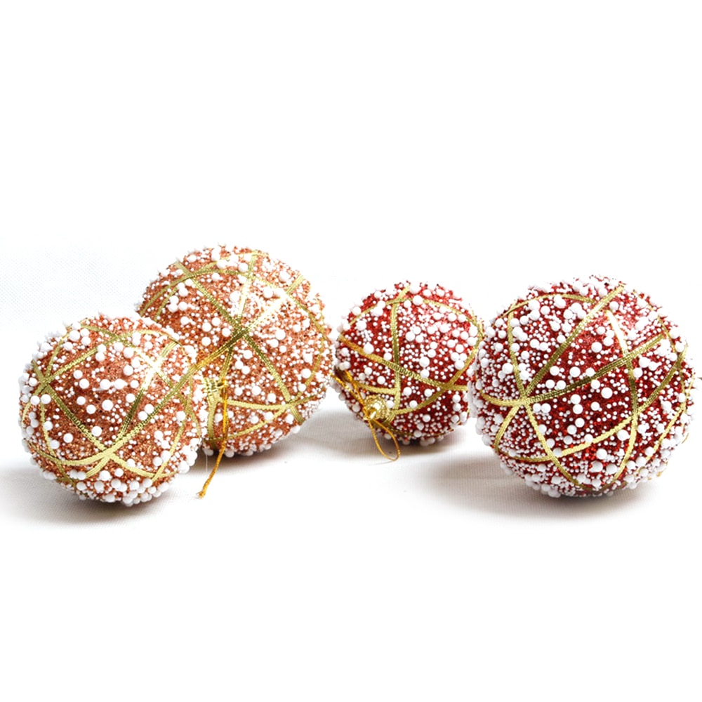 1Pc Glitter 10cm Snowflake Bubble Christmas Ball C... – Grandado