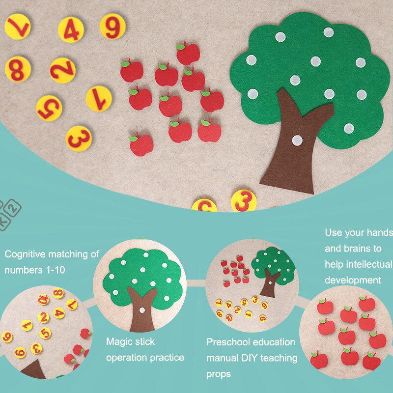 Child Toys Apple Tree Match Digital Teaching Non-W... – Vicedeal