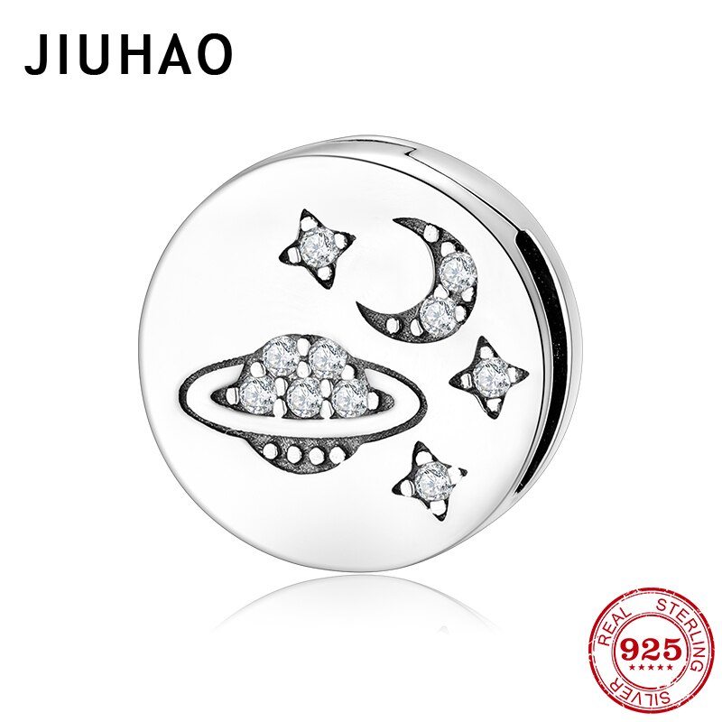 925 Sterling Silver Cosmic solar system and moon z... – Grandado